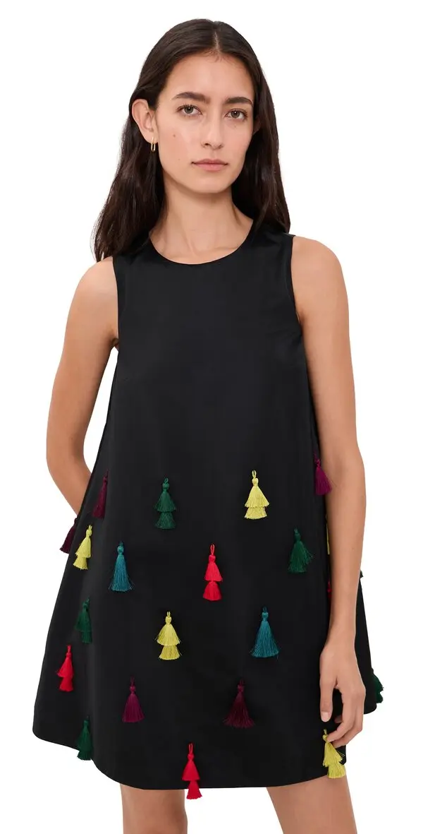 SIMONMILLER Gianna Taffeta Tassel Mini Dress