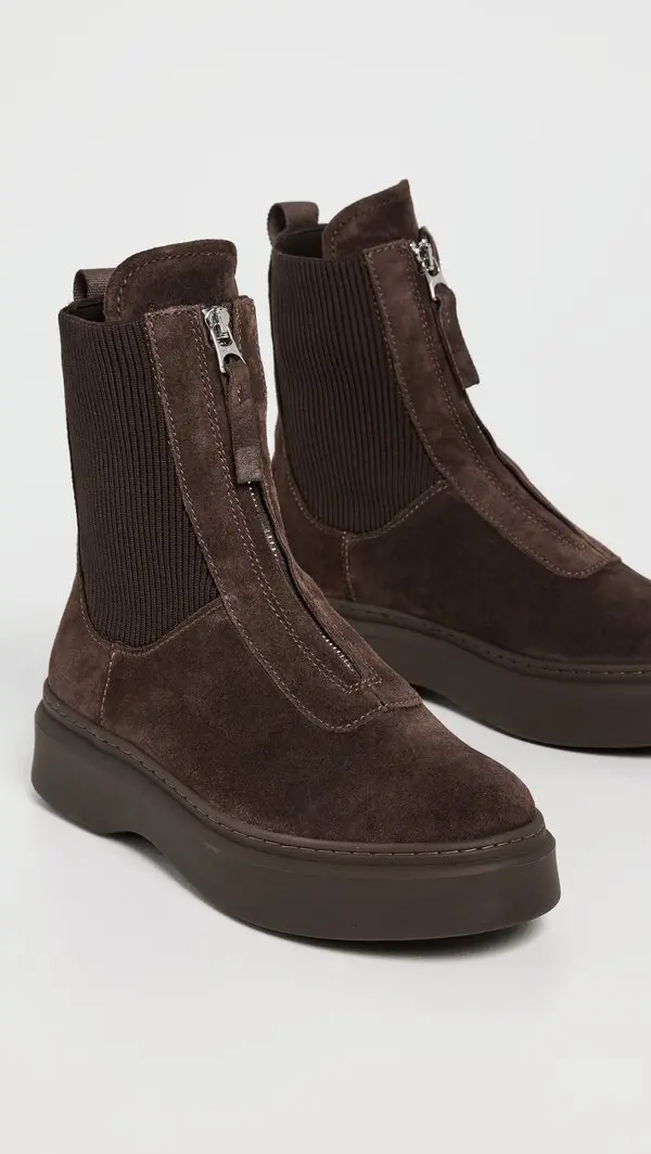 Varley Corian Zip Front Ankle Boots