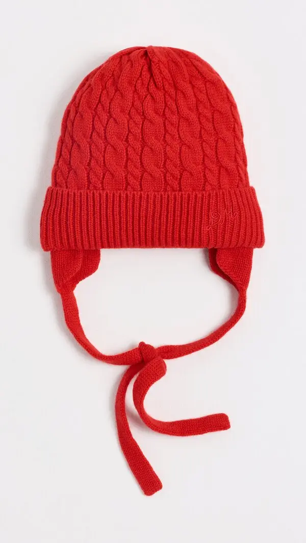 DAMSON MADDER Turn Up Tie Cashmere Mix Beanie