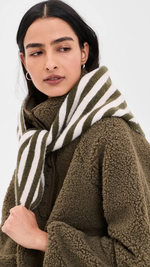 DAMSON MADDER Striped Triangle Scarf