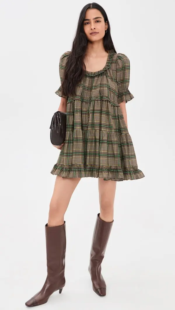 Sea Charly Plaid Mini Dress