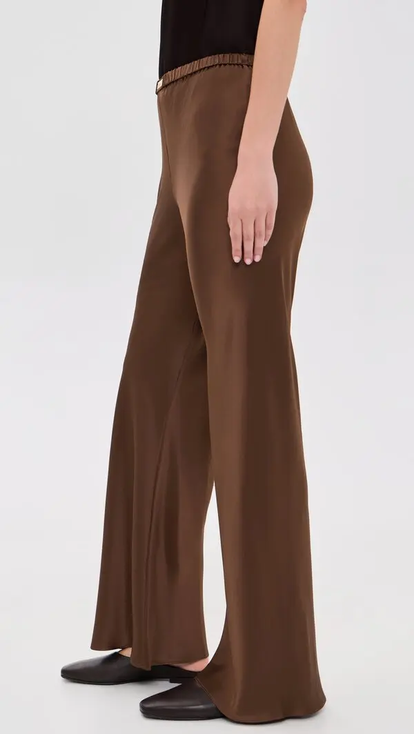 Comme Si Silk Bias Pants - Espresso