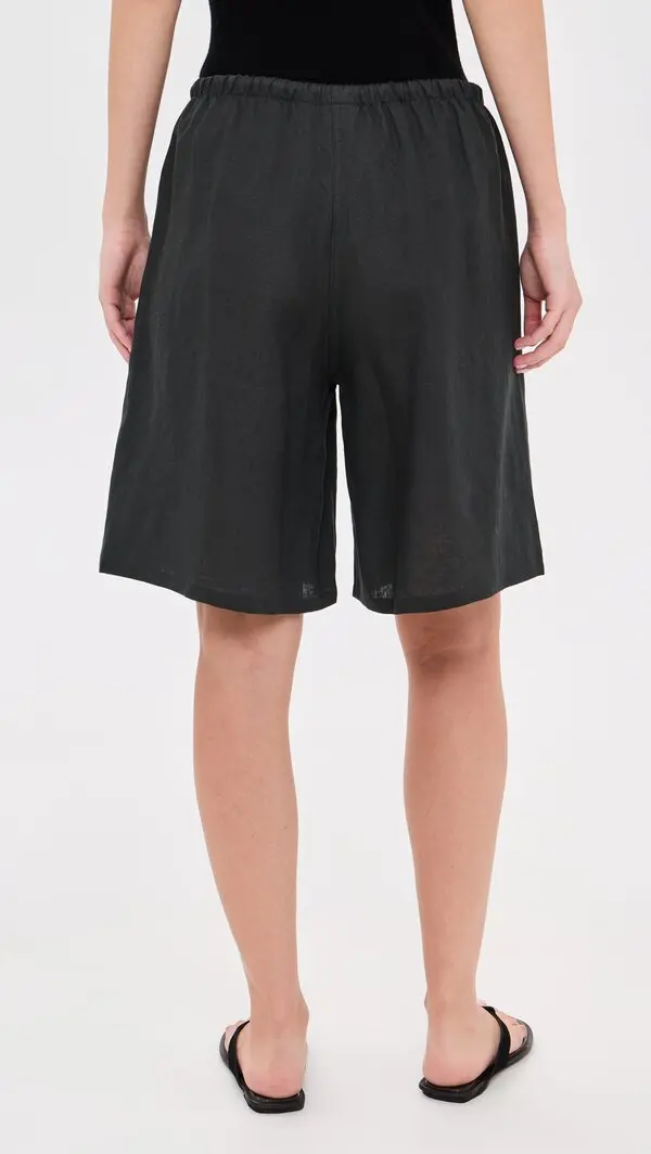 Comme Si Drawstring Bermuda Linen Shorts