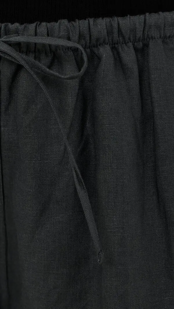 Comme Si Drawstring Bermuda Linen Shorts