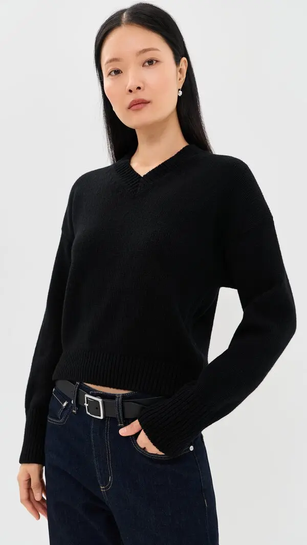Daughter Sora Slouch V Neck Wool Sweater