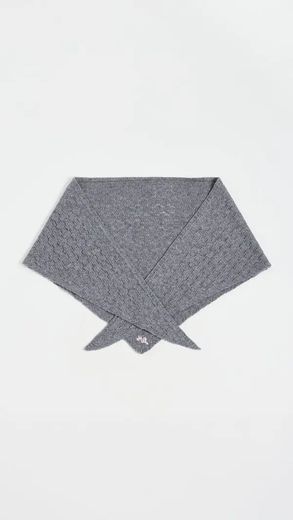 DAMSON MADDER Large Pointelle Triangle Scarf