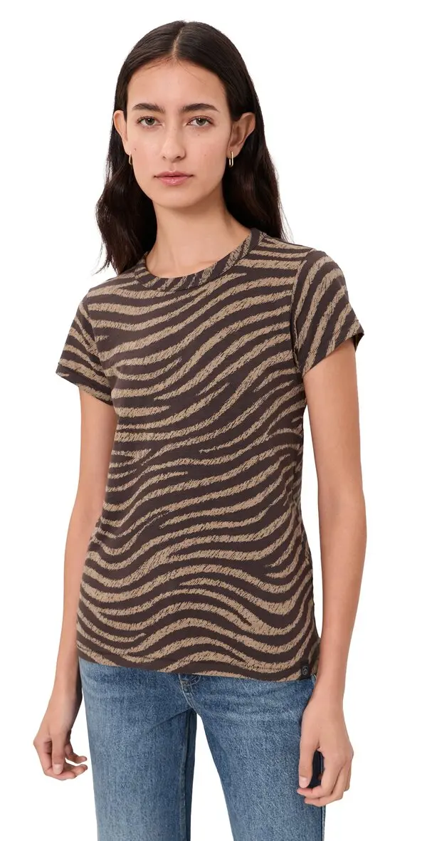Rag & Bone All Over Print Tee - Brownzebra
