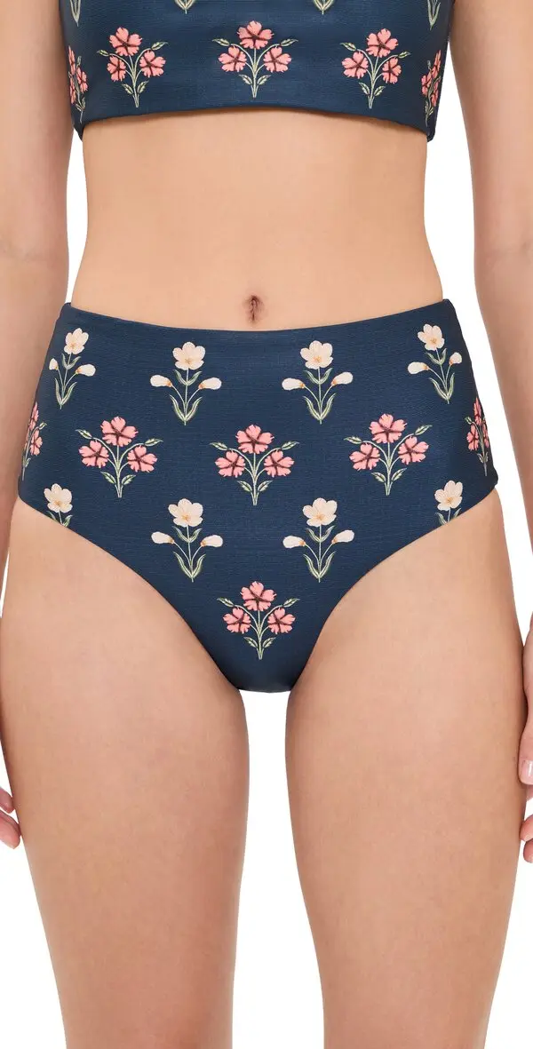 Agua Bendita Magenta Isolda Bikini Bottoms - Multicolor