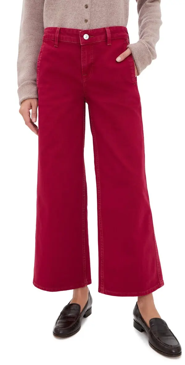 Good American Vintage Mid Wide Crop Jeans