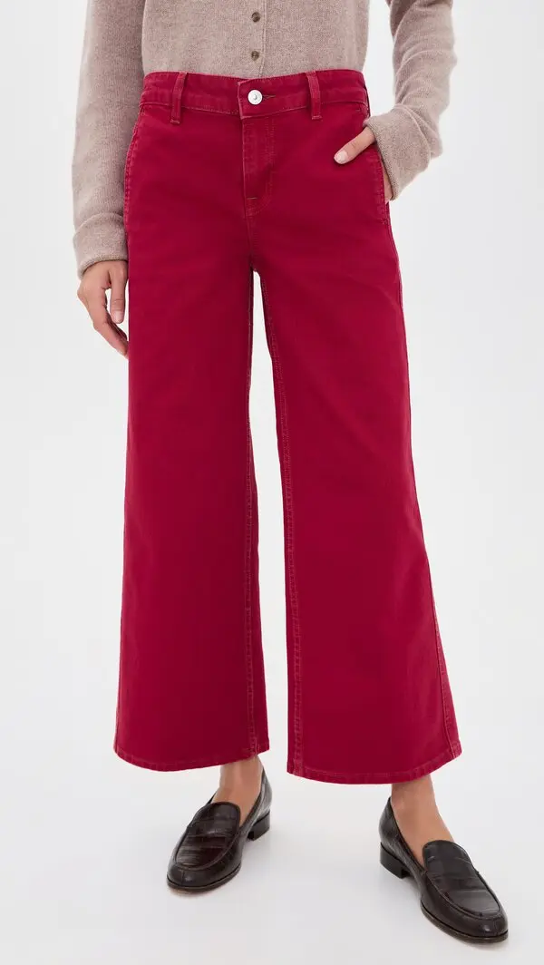 Good American Vintage Mid Wide Crop Jeans