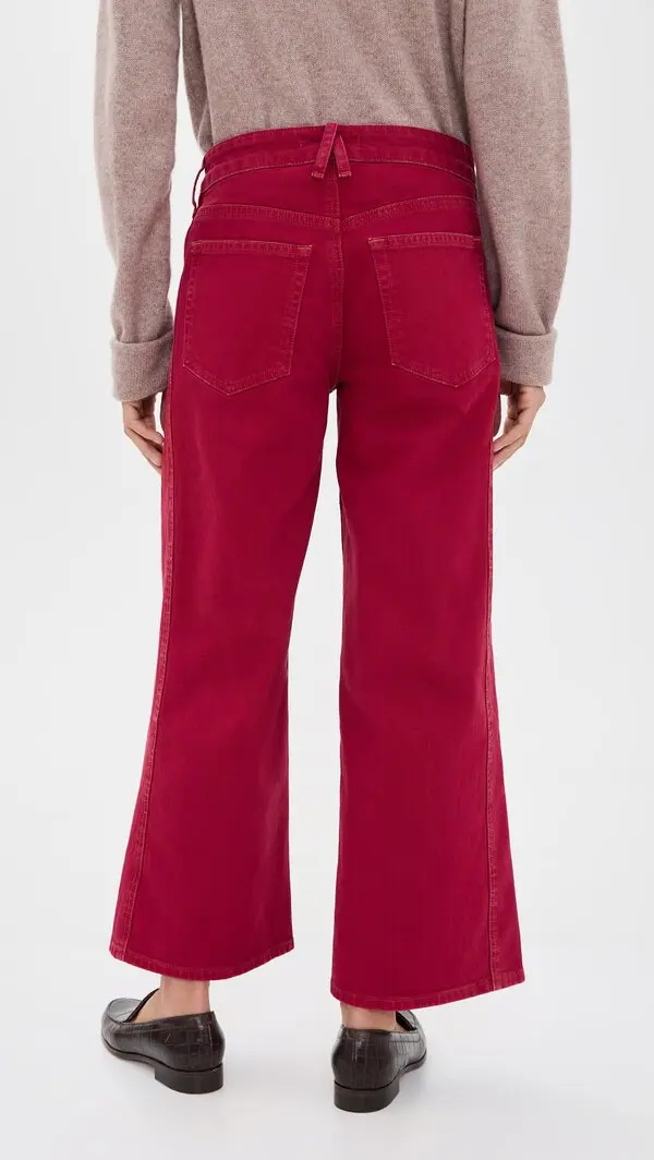 Good American Vintage Mid Wide Crop Jeans