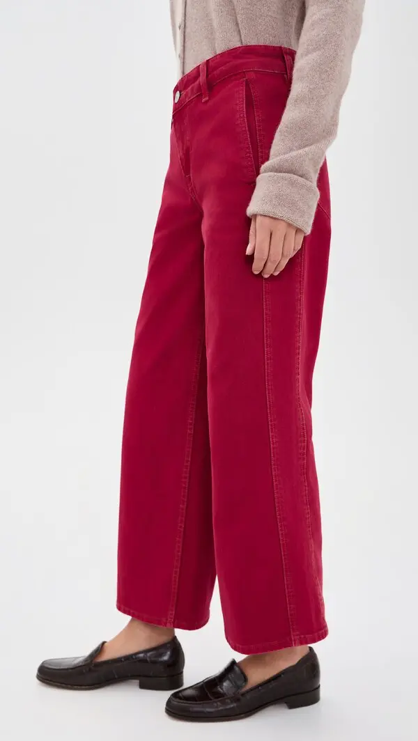 Good American Vintage Mid Wide Crop Jeans