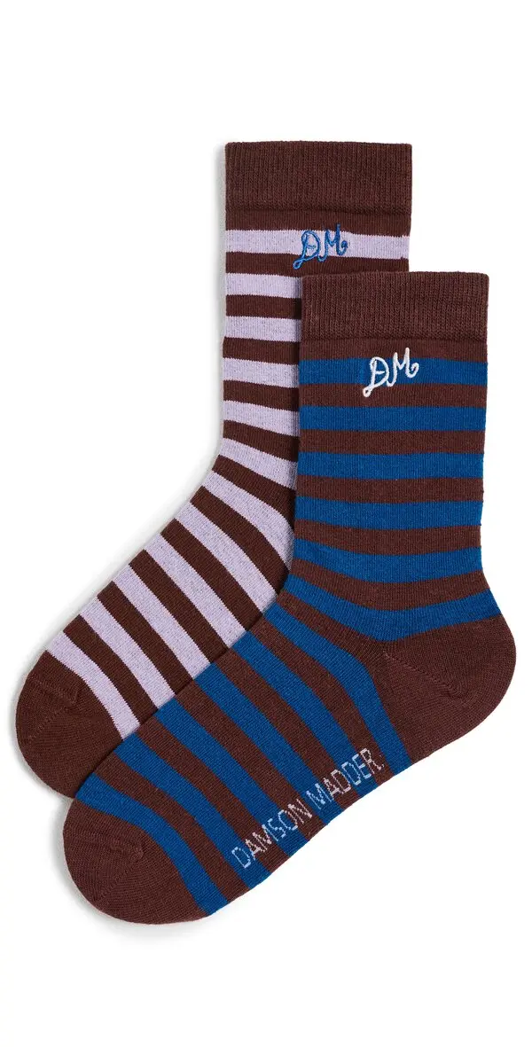 DAMSON MADDER Stripe Socks 2-pack