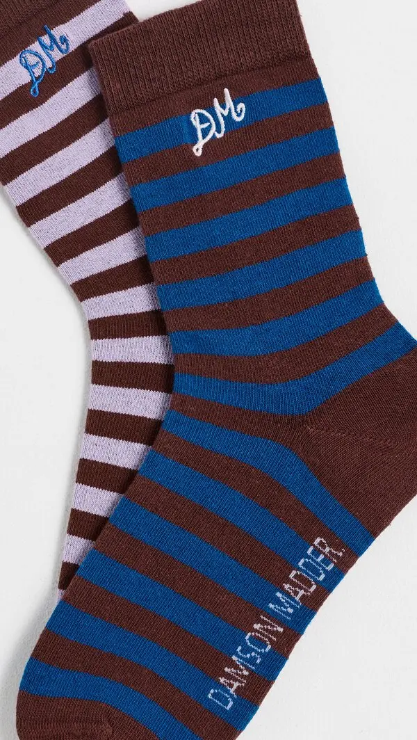 DAMSON MADDER Stripe Socks 2-pack