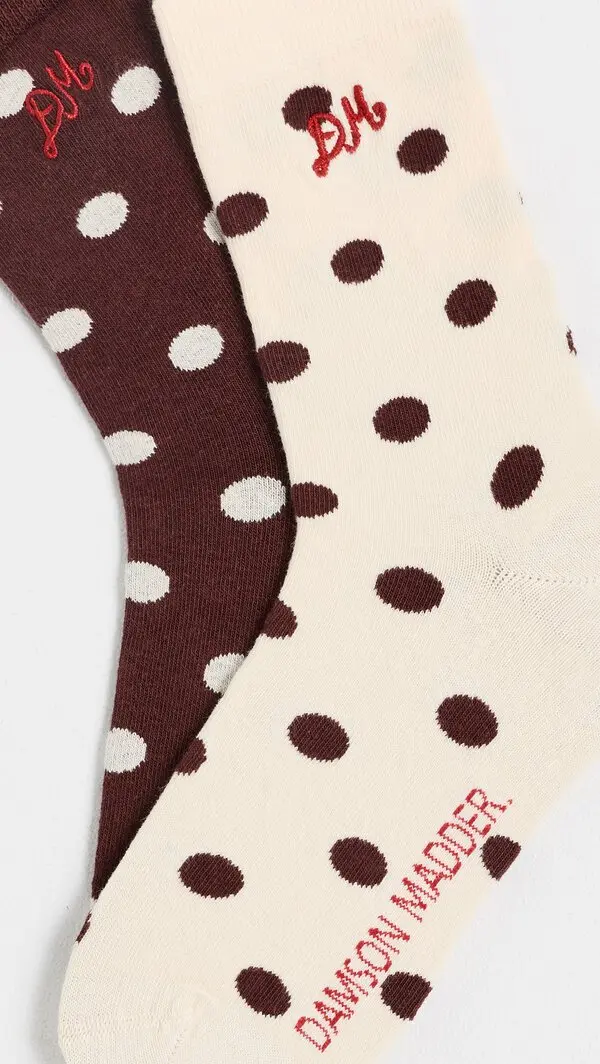 DAMSON MADDER Spot Socks 2-pack