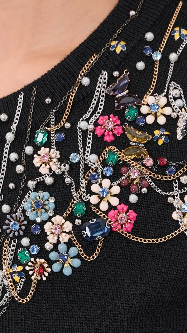 Alice + Olivia Dollie Embellished Cardigan