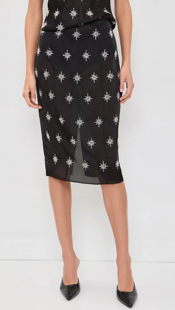 FLEUR DU MAL Star Embellished Skirt
