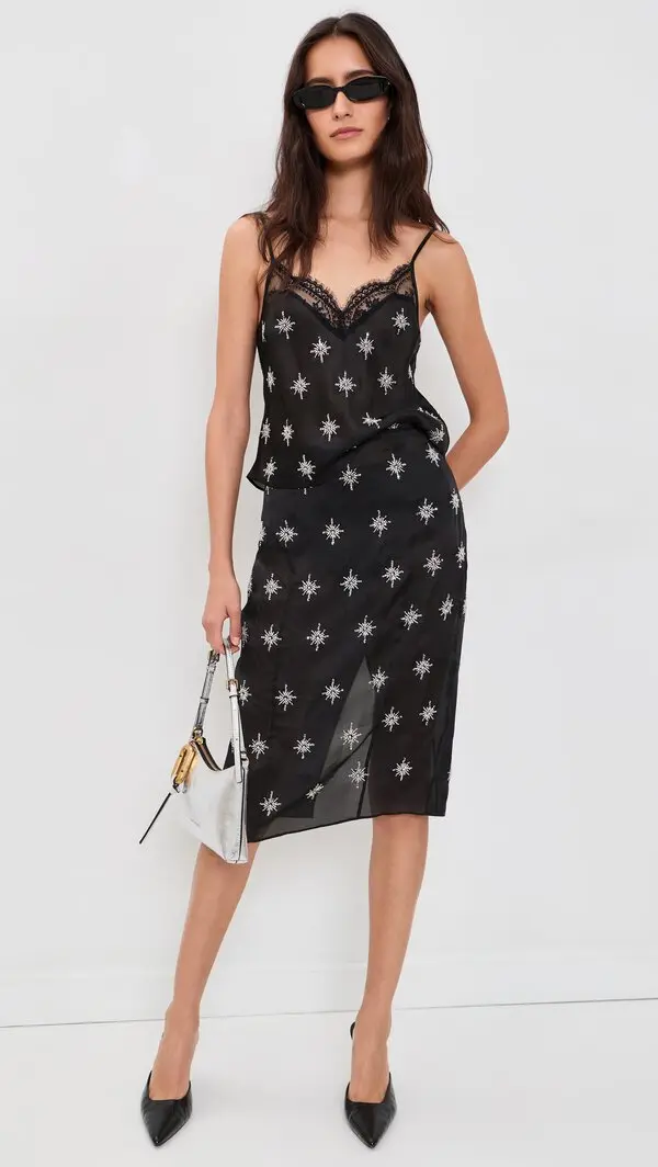 FLEUR DU MAL Star Embellished Skirt