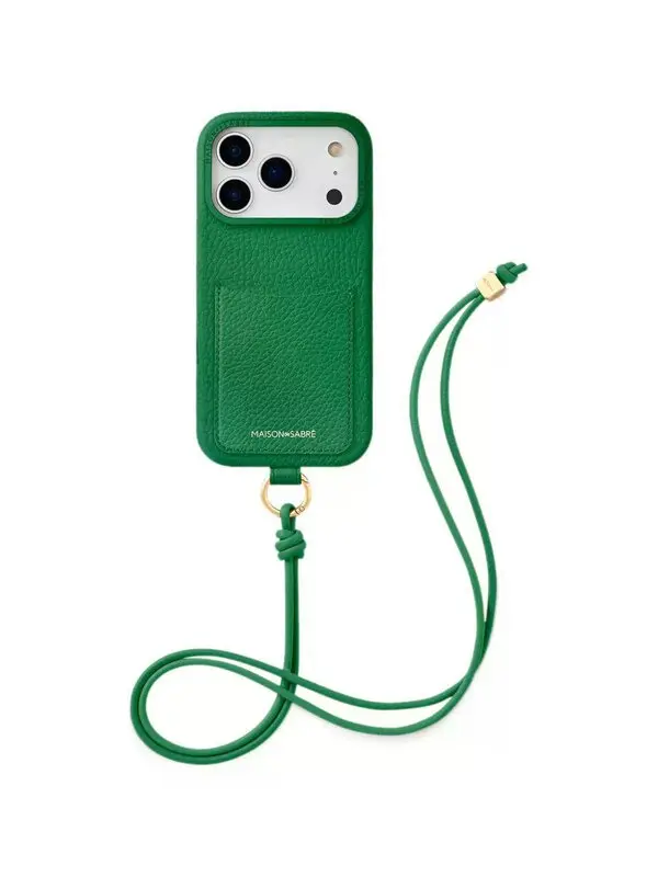 MAISON DE SABRE Sling Leather Iphone 18 Pro Max Phone Case - Green