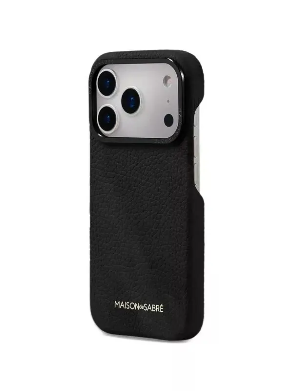 MAISON DE SABRE Grained Leather Iphone 18 Pro Max Phone Case - Black