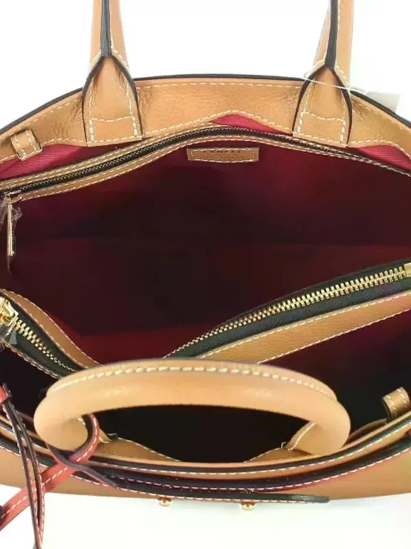 LANCEL Belted Leather Tote Bag