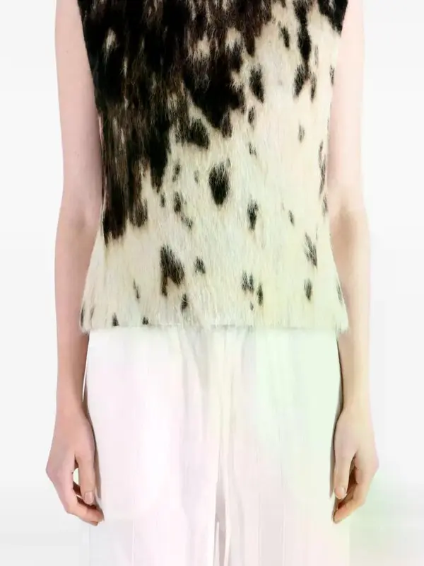 LEMAIRE Faux-fur Tie-back Top