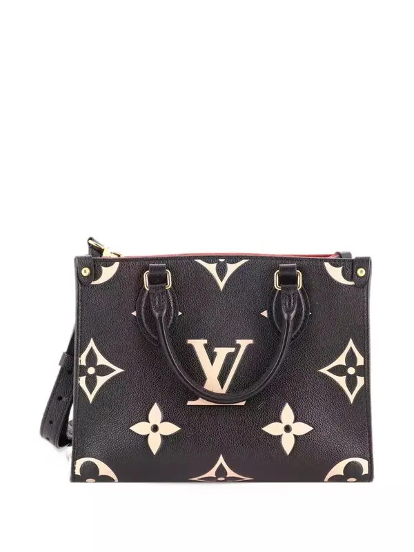 LOUIS VUITTON Onthego Bicolor Monogram Empreinte Giant Pm Tote Bag - Black