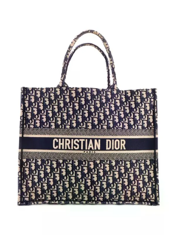Dior Book Oblique Canvas Large Tote Bag