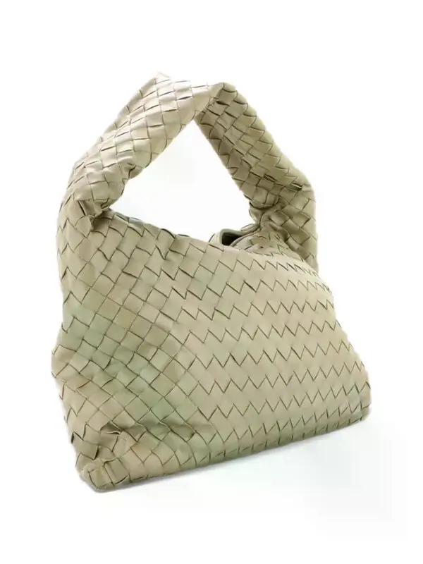 Bottega Veneta Hop Intrecciato Leather Small Hobo Bag - Neutrals