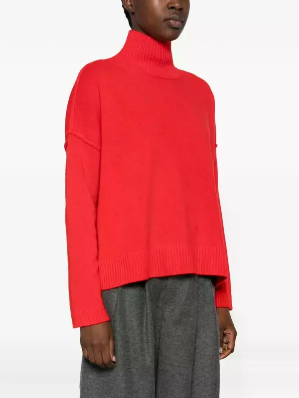SCAGLIONE High-neck Ribbed-trim Sweater