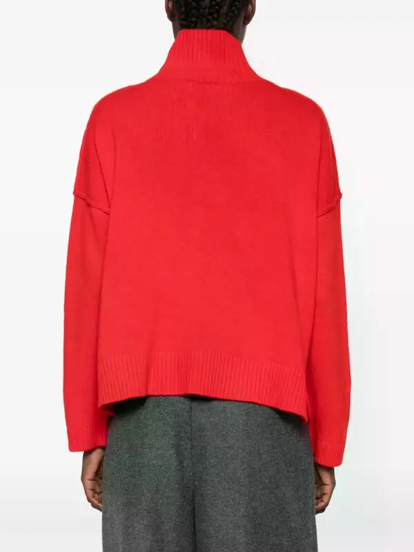 SCAGLIONE High-neck Ribbed-trim Sweater