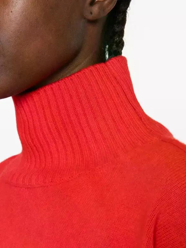 SCAGLIONE High-neck Ribbed-trim Sweater