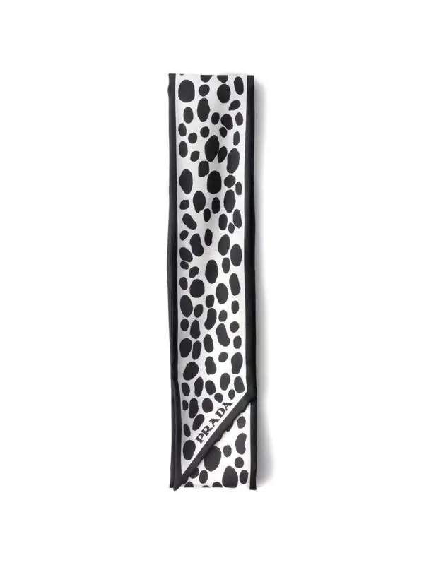Prada Silk Twill Ribbon Scarf