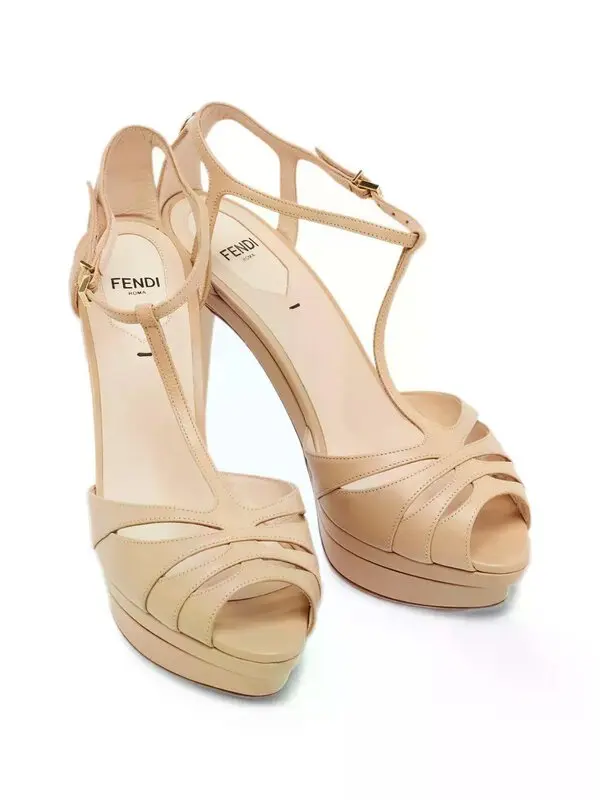 Fendi Duo T-strap Platform Sandals