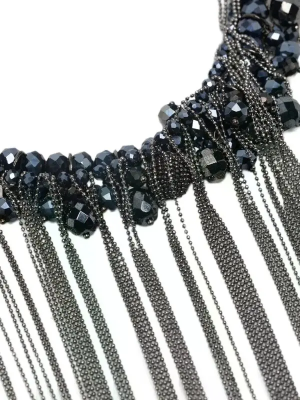 Peserico Beaded-fringe Choker Necklace