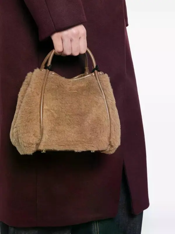 Max Mara Extra-small Teddy-fabric Marine Bag Camel - Neutrals