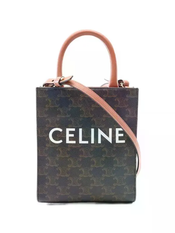 Celine 2010s Mini Vertical Hippopotamus Triomphe Tote Bag - Black