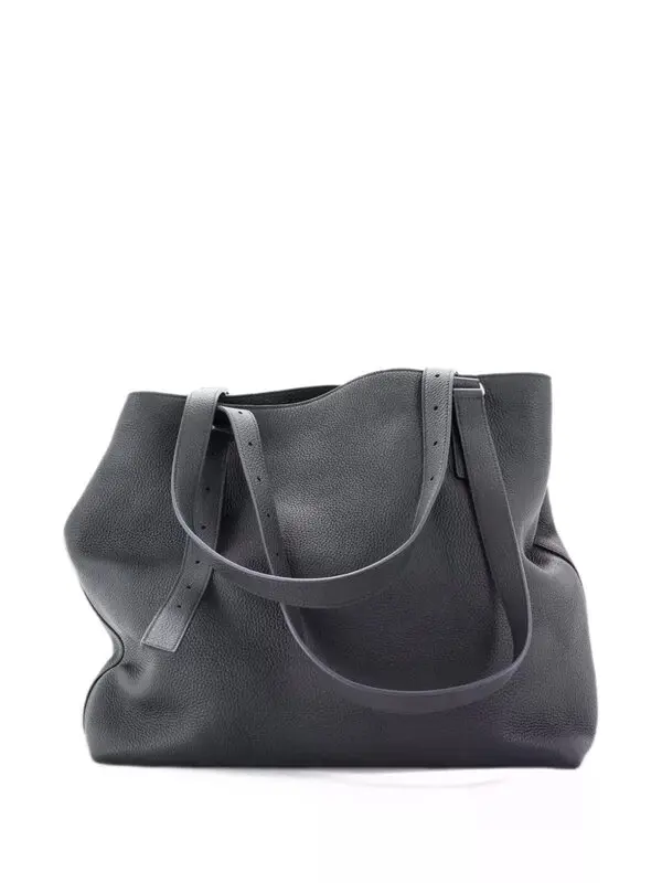 Balenciaga Credit Leather Tote Bag - Grey