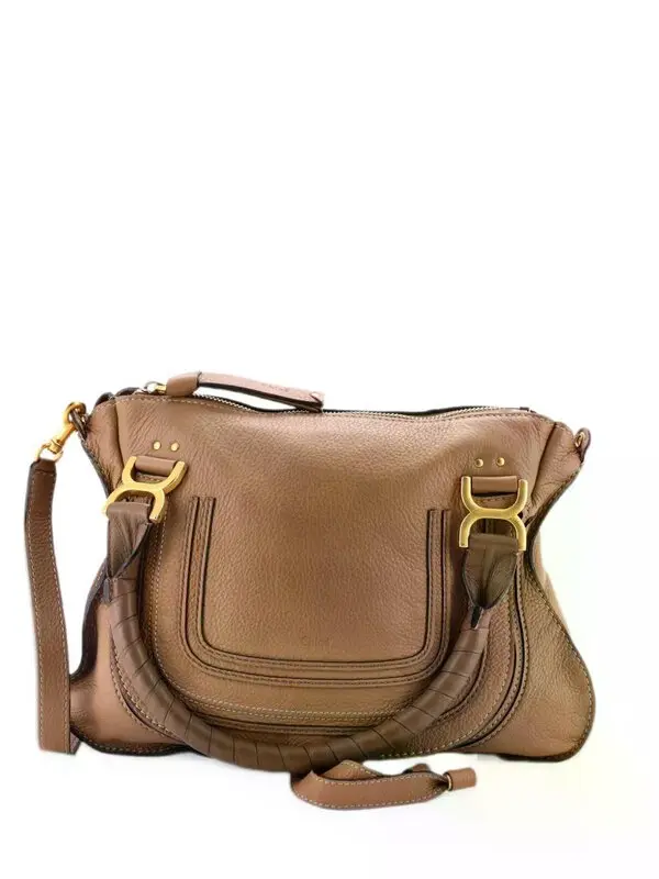 Chloé Marcie Leather Medium Satchel - Brown