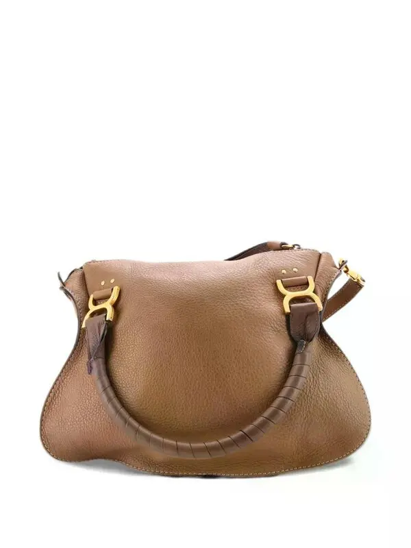 Chloé Marcie Leather Medium Satchel - Brown