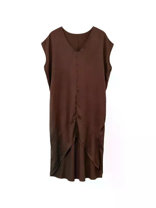 SLO_HAND_MADE Asymmetric Satin Kaftan Midi Dress