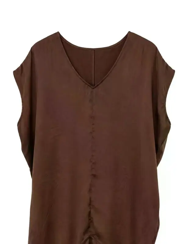 SLO_HAND_MADE Asymmetric Satin Kaftan Midi Dress