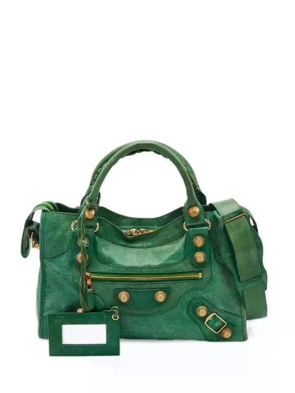 Balenciaga Giant 21 Motorcycle City Tote Bag - Green