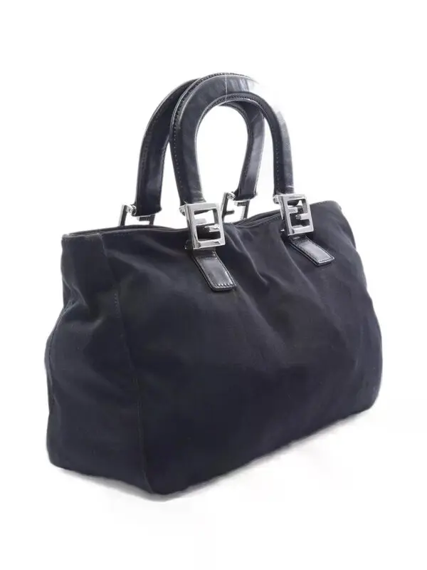 Fendi 2000s Ff Logo Tote Bag - Black
