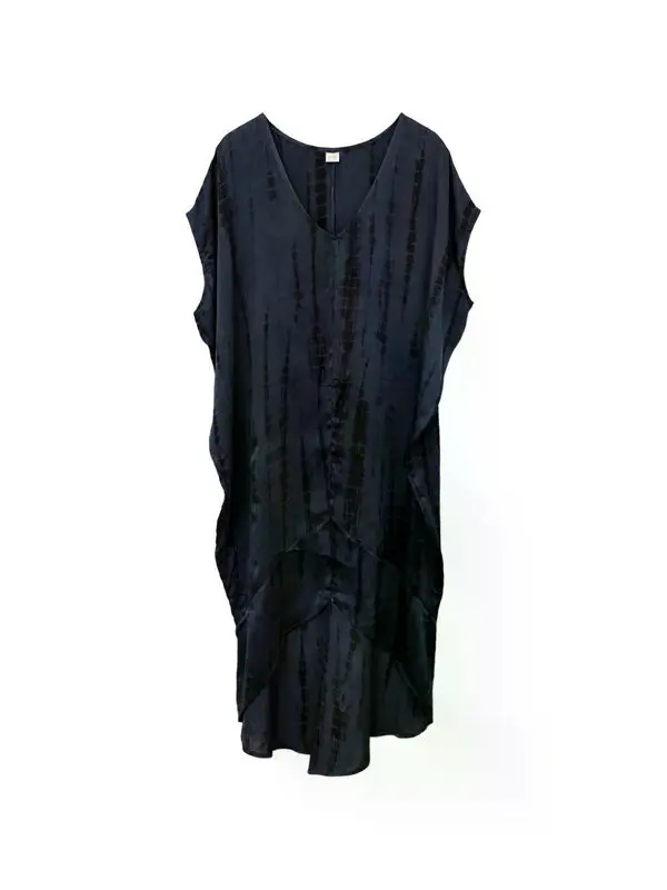 SLO_HAND_MADE Kaftán Tie-dye Asymmetric Midi Dress