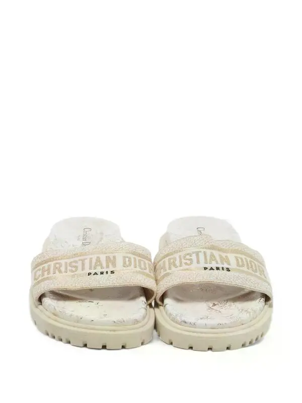 Dior Dway Toile De Jouy Slide Sandals
