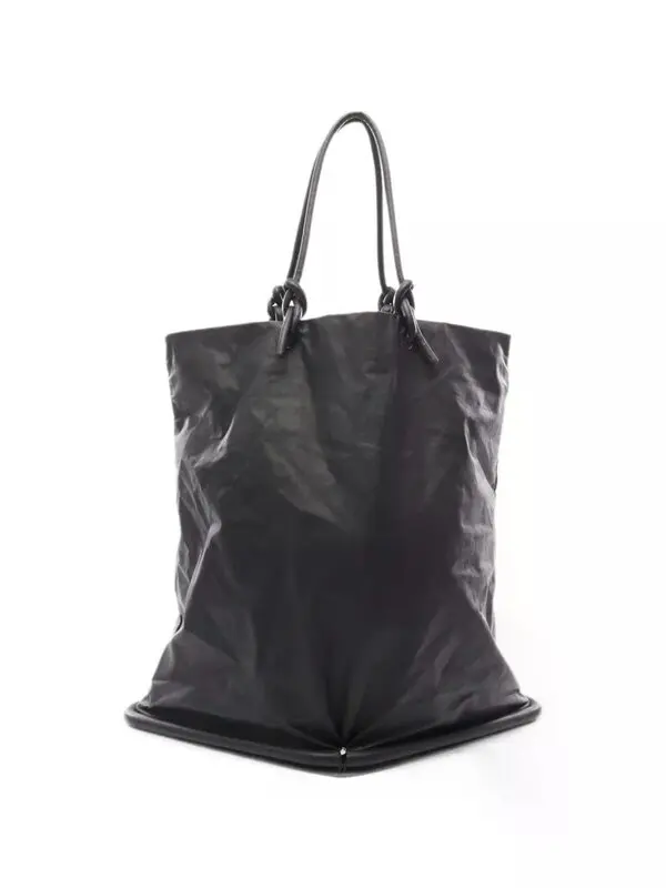 Bottega Veneta 2010s Beak Leather Tote Bag - Black