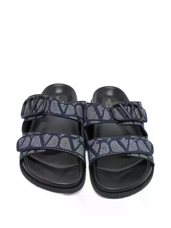 Valentino Garavani Vlogo Denim Sandals