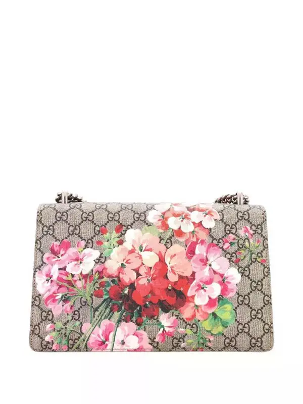 Gucci Dionysus Bag Blooms Print Gg Coated Canvas Small Shoulder Bag - Brown