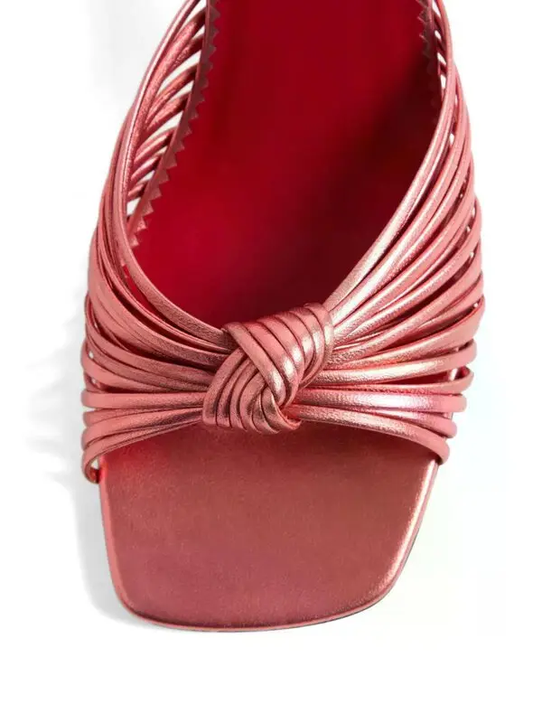 Valentino Garavani Annet Slide Sandals In Laminated Nappa 60mm